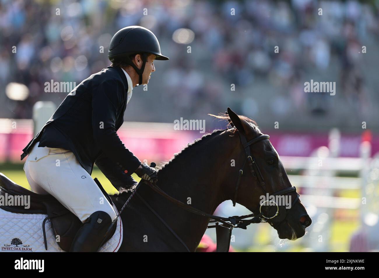 Shane Sweetnam of Ireland with Rr Combella during the CSI5* Prix Mars ...