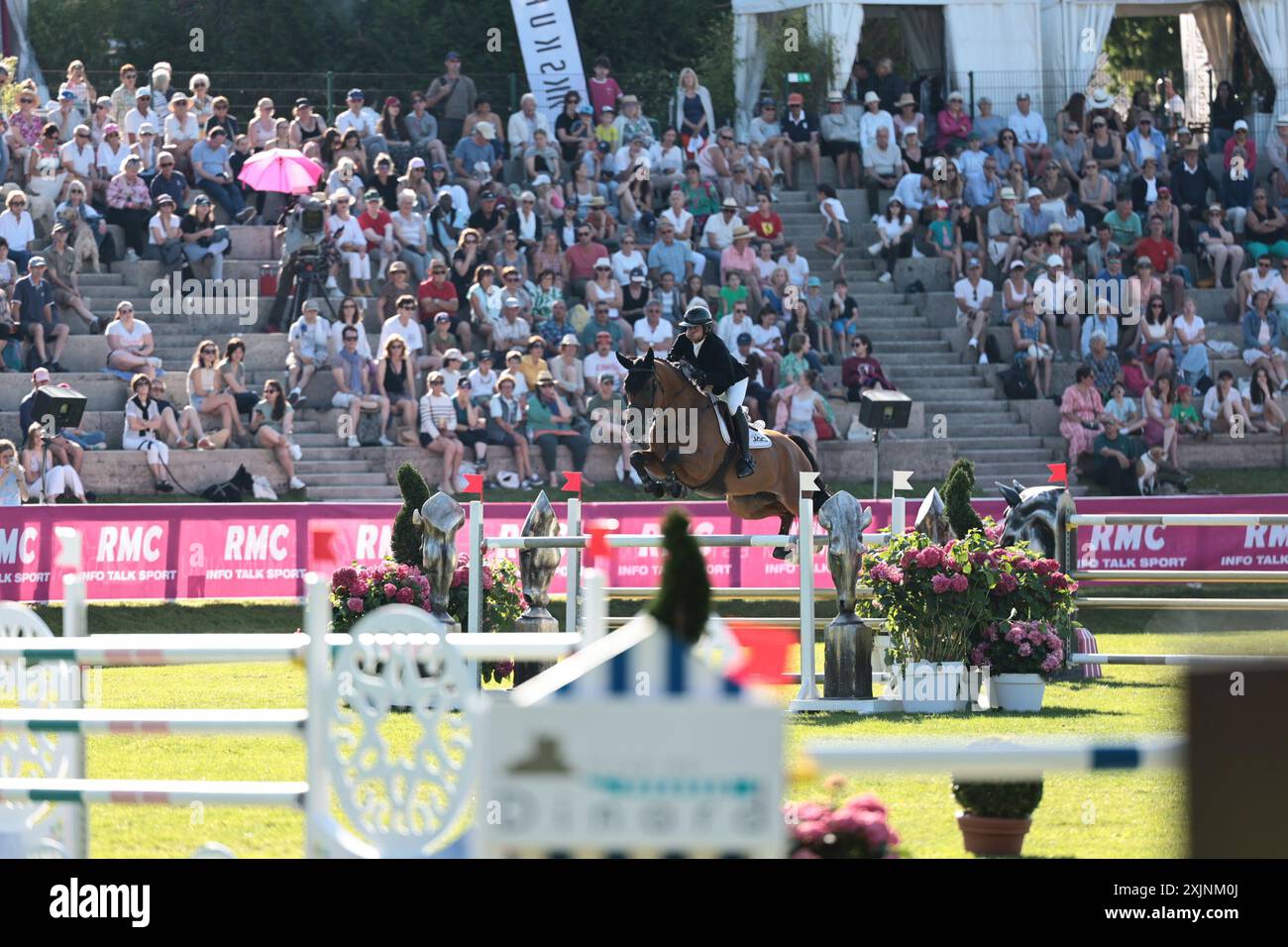 Julio Arias Cueva of Spain with Peanuts Van Baublo during the CSI5 ...