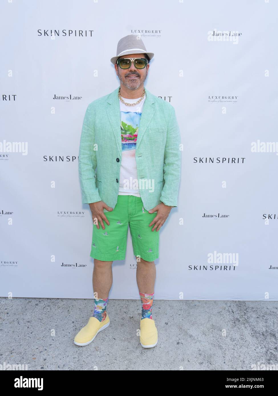 Eric Andrew Ruiz attends the SkinSpirit Southampton Summer Pop-Up Grand ...