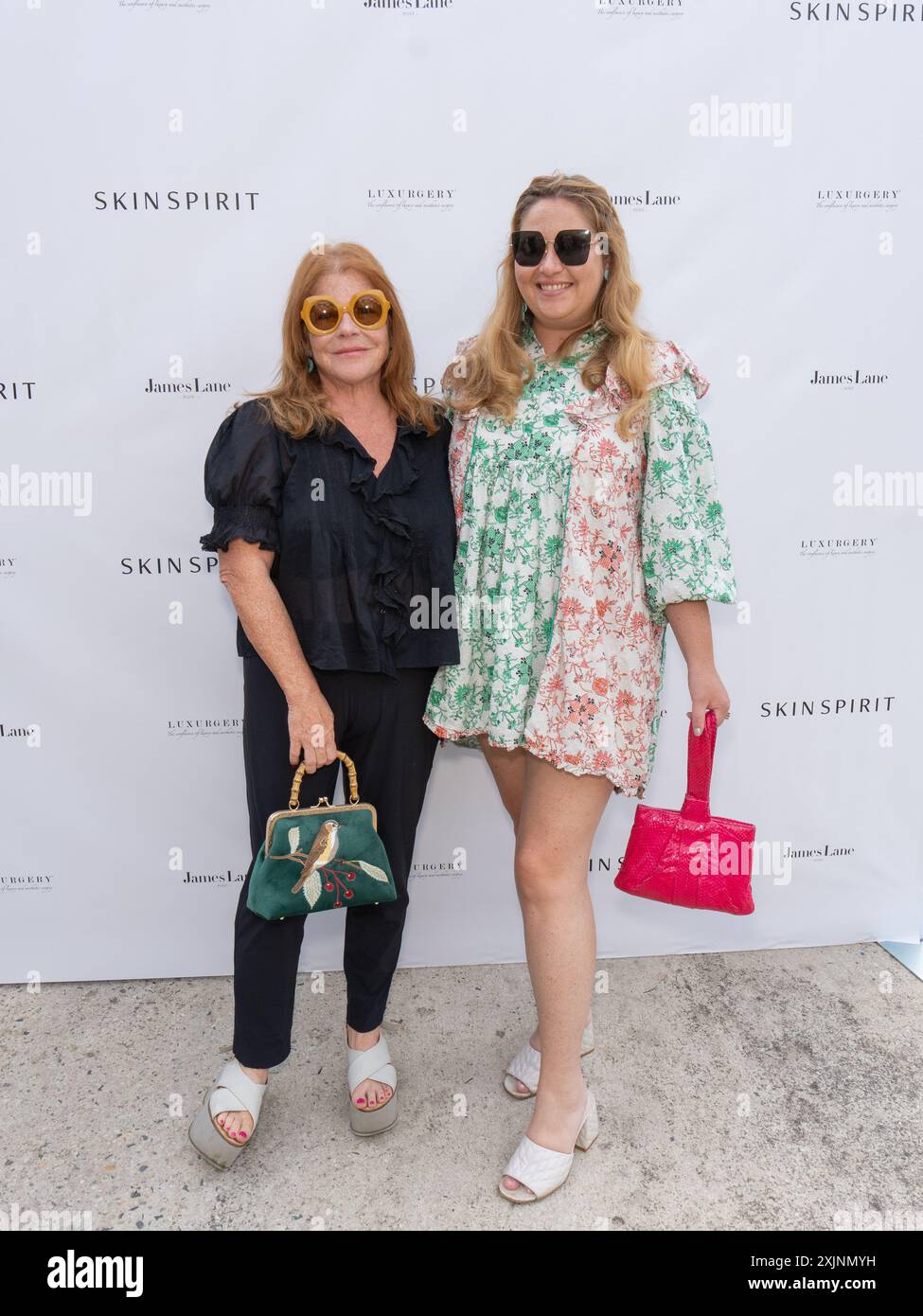 Nancy Kane and Jessica Mackin attends the SkinSpirit Southampton Summer ...
