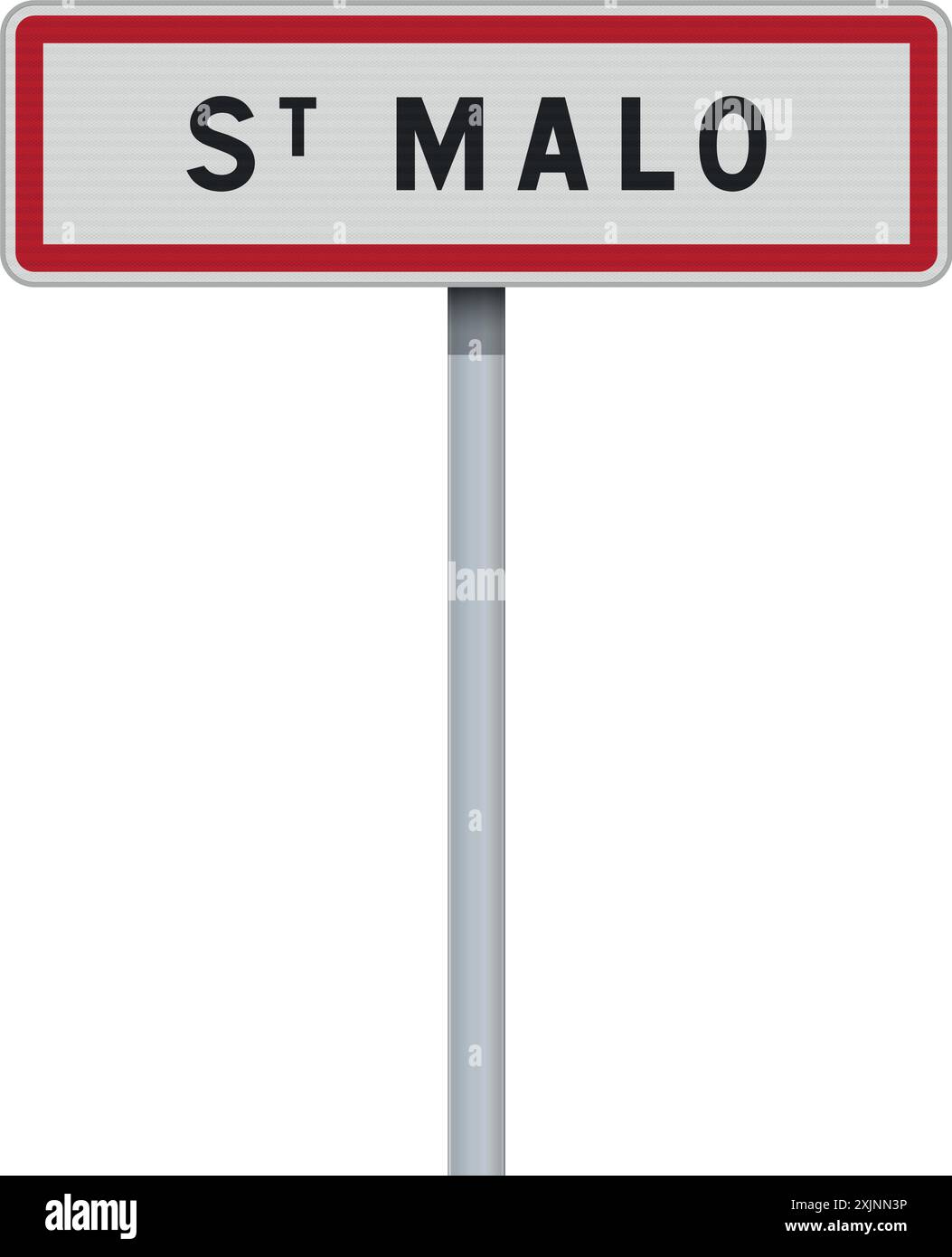 Vector illustration of the City of Saint-Malo (France) entrance road ...