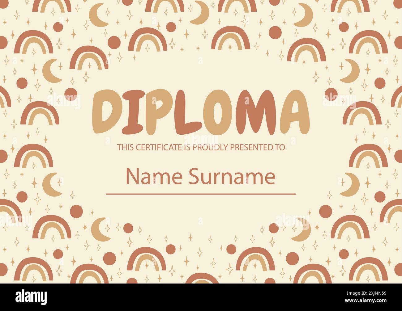 Children certificate of achievement and appreciation template. Diploma ...