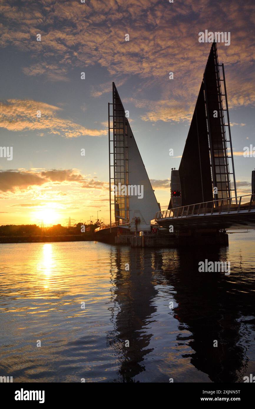 The Twin Sails Bridge also known as The Second Harbour Crossing is a double-leaved bascule ...
