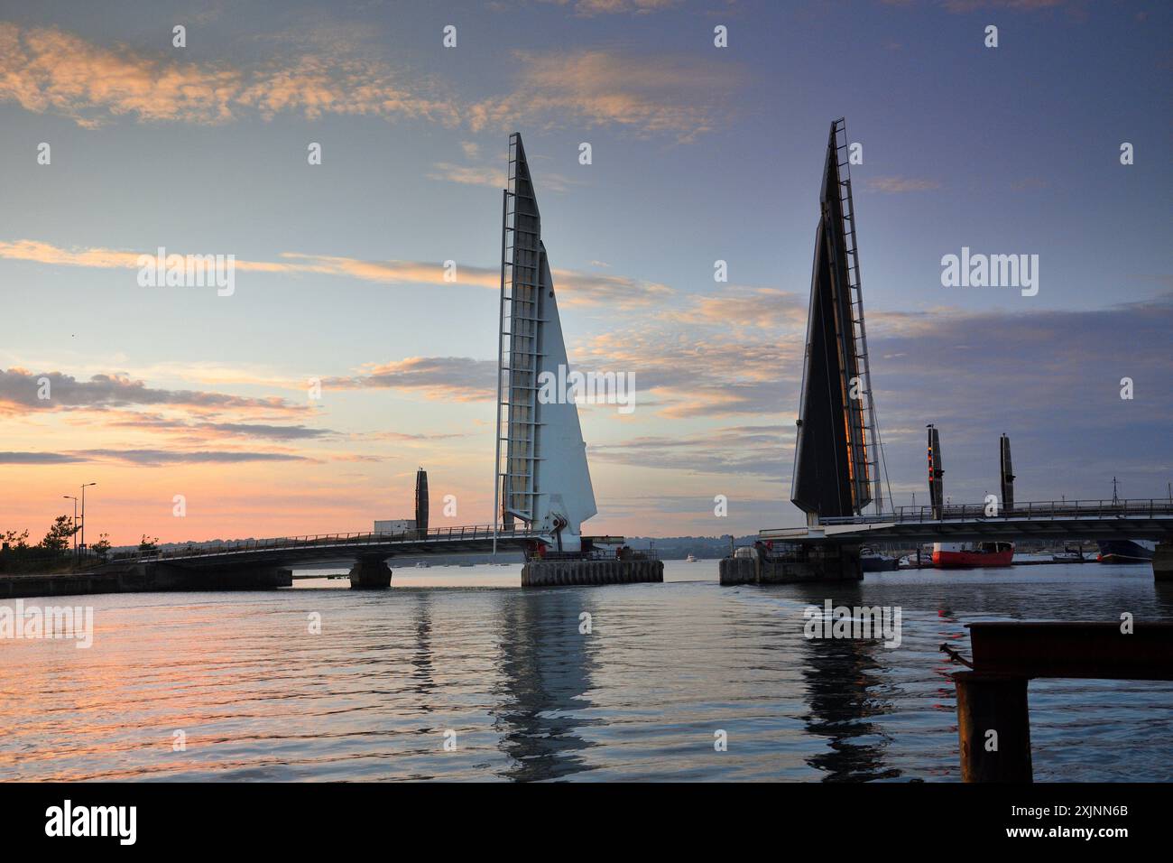 The Twin Sails Bridge also known as The Second Harbour Crossing is a ...