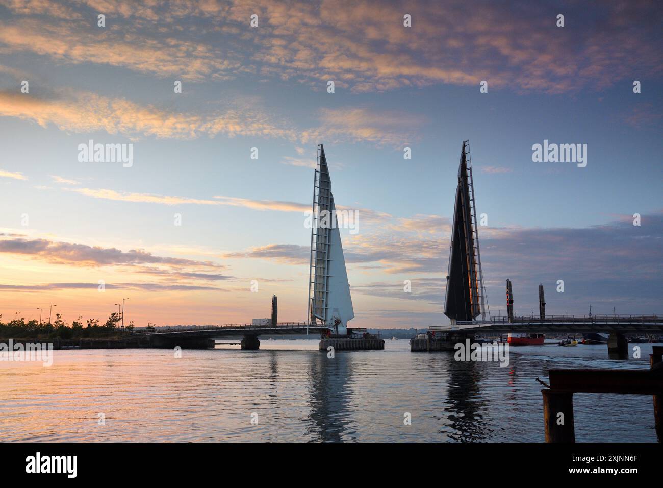 The Twin Sails Bridge also known as The Second Harbour Crossing is a ...