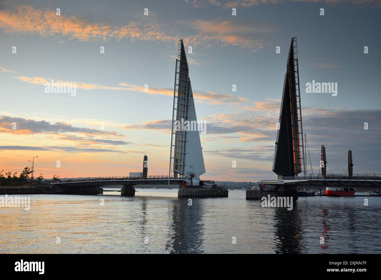 The Twin Sails Bridge also known as The Second Harbour Crossing is a double-leaved bascule ...
