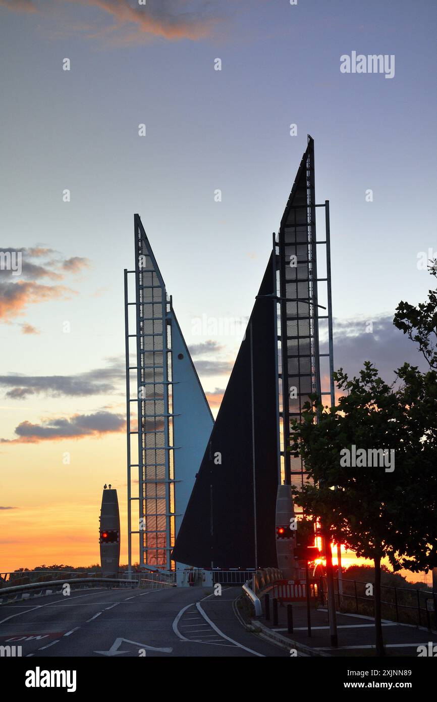 The Twin Sails Bridge also known as The Second Harbour Crossing is a ...