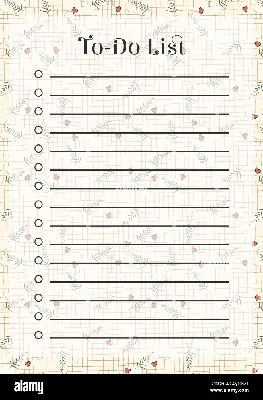 To do list floral spring paper sheet. Yearly planners worksheet lovely ...