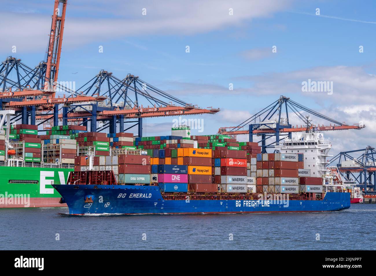 Euromax Container Terminal, BG Emerald of BF Fright Line, container ...