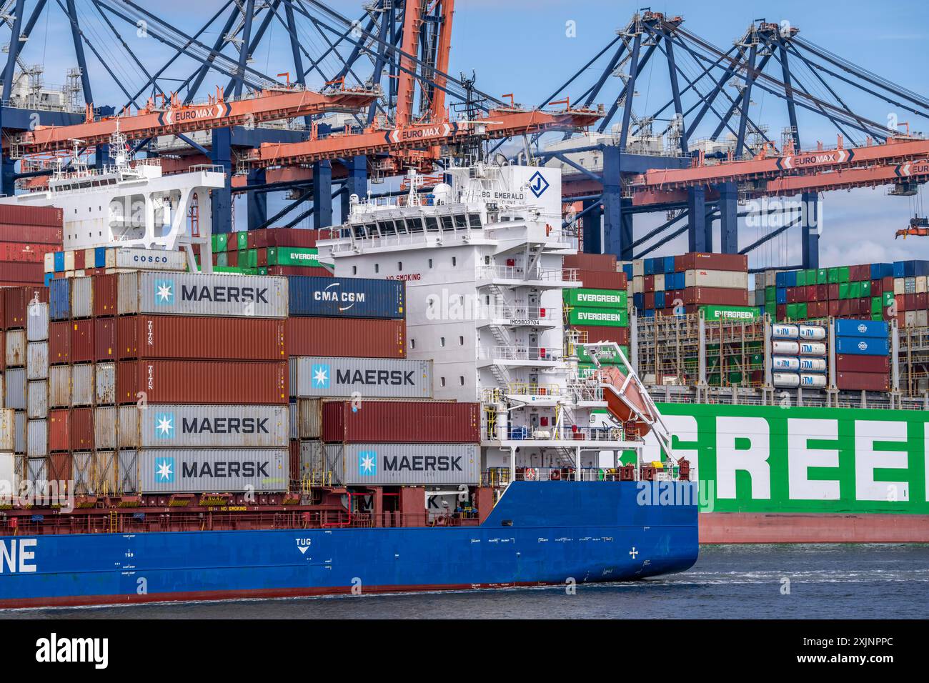 Euromax Container Terminal, BG Emerald of BF Fright Line, container ...