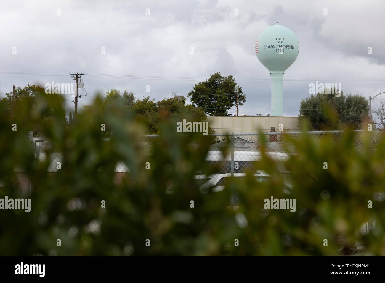 Hawthorne, California, USA - March 6, 2024: Cloudy afternoon light ...