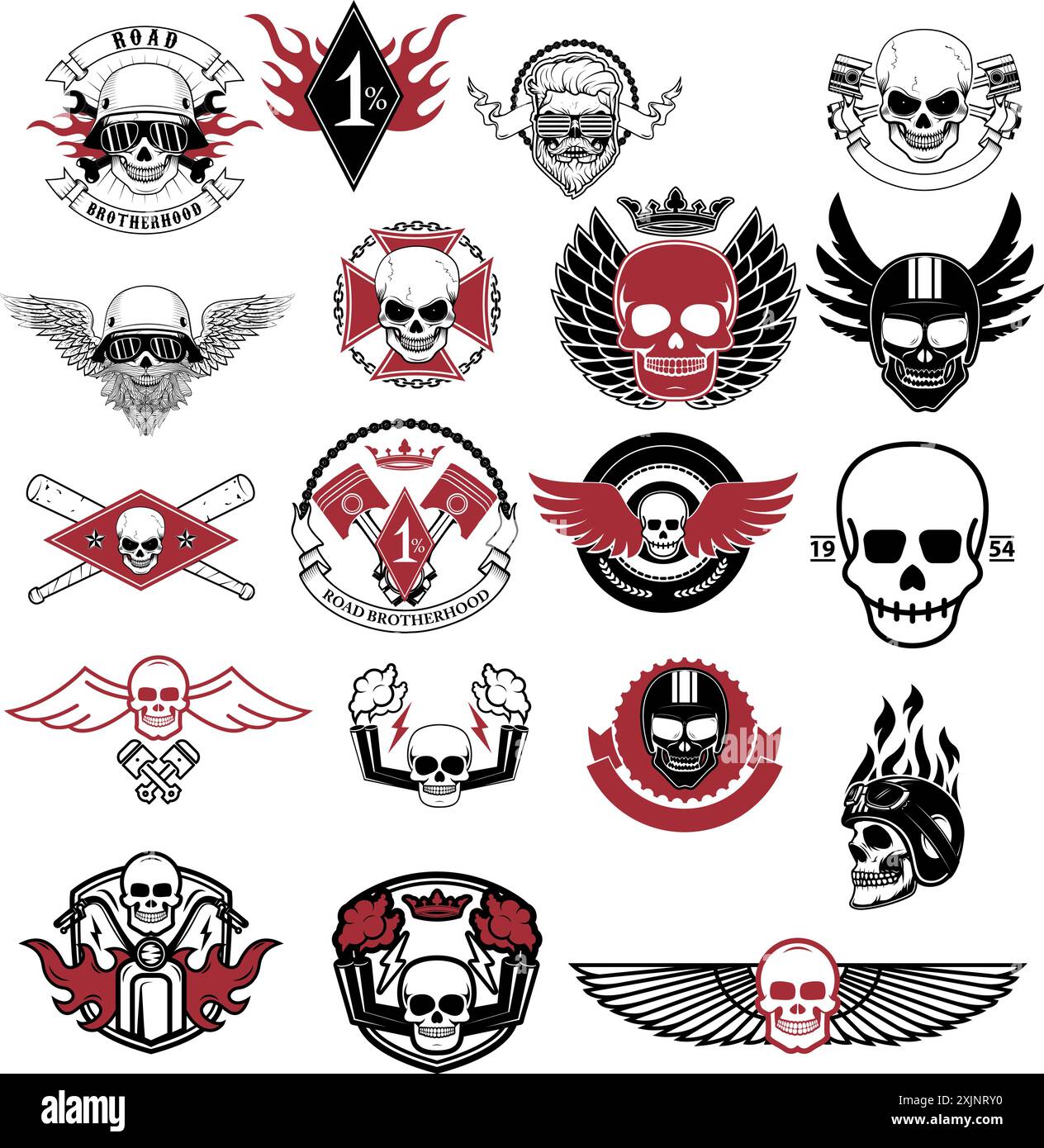 Set vintage motorcycle labels vector Cut Out Stock Images & Pictures ...