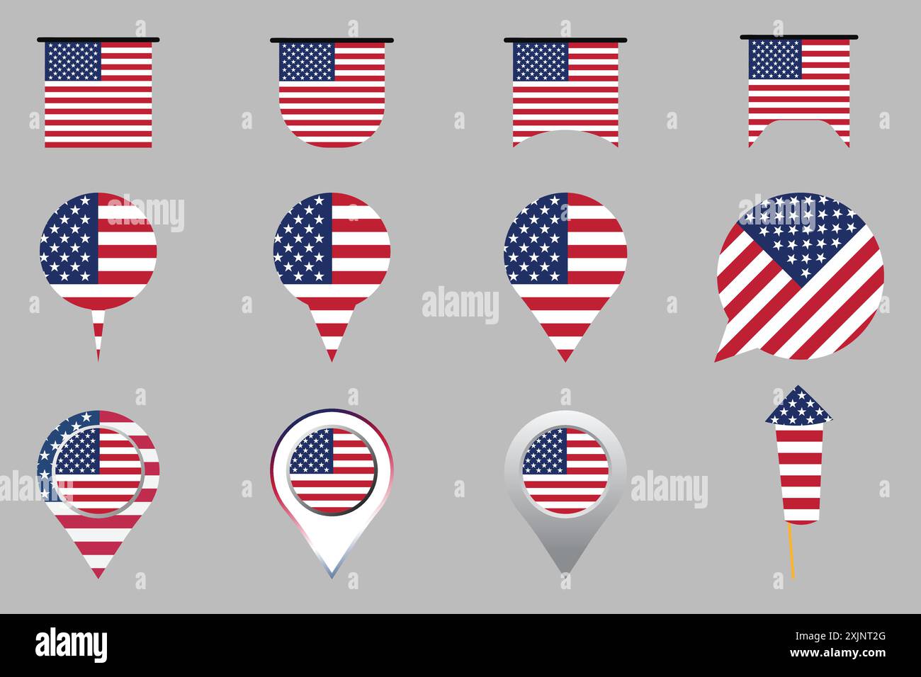 Usa map pack Stock Vector Images - Alamy