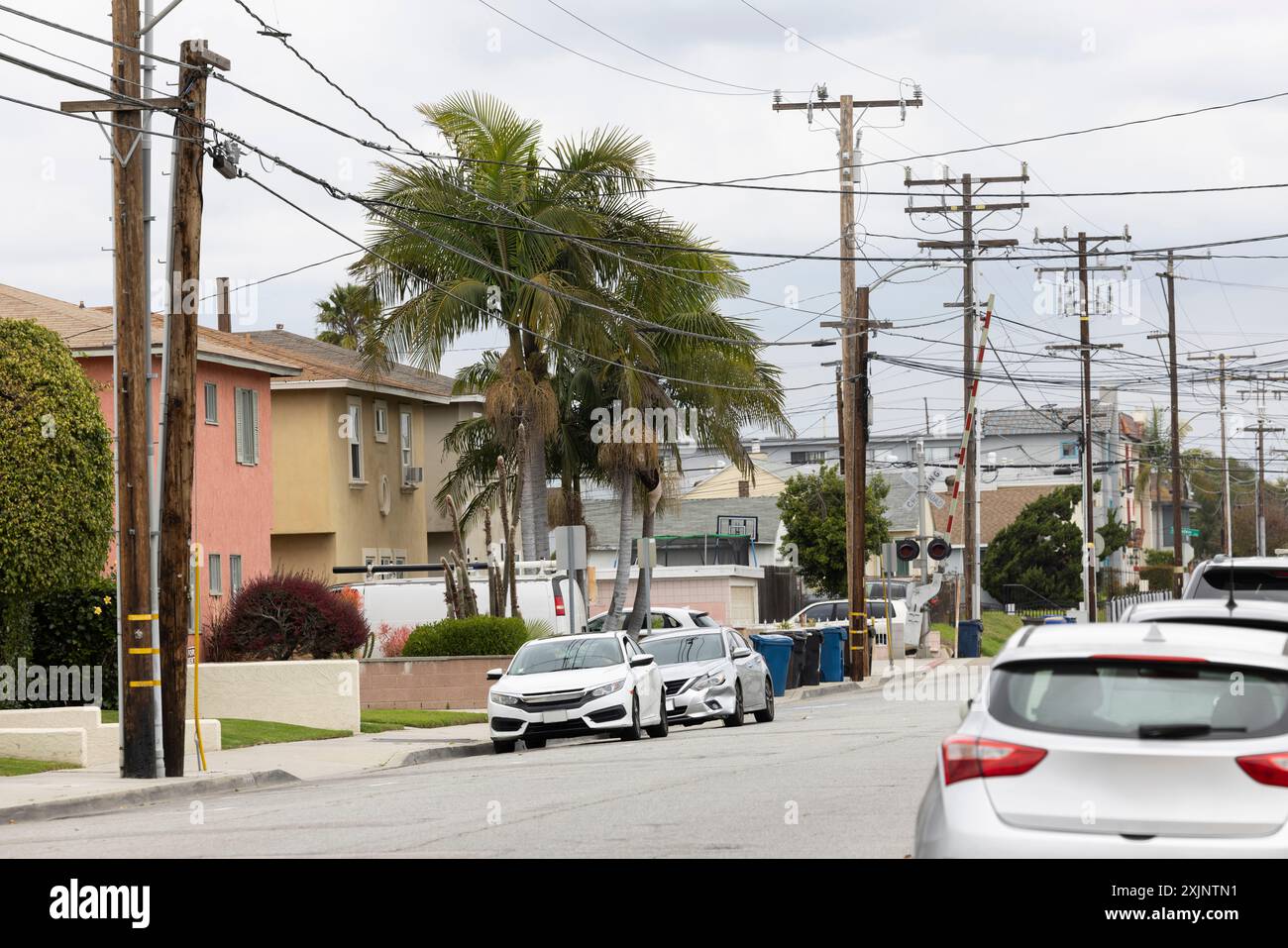 Hawthorne, California, USA - March 6, 2024: Cloudy afternoon light ...