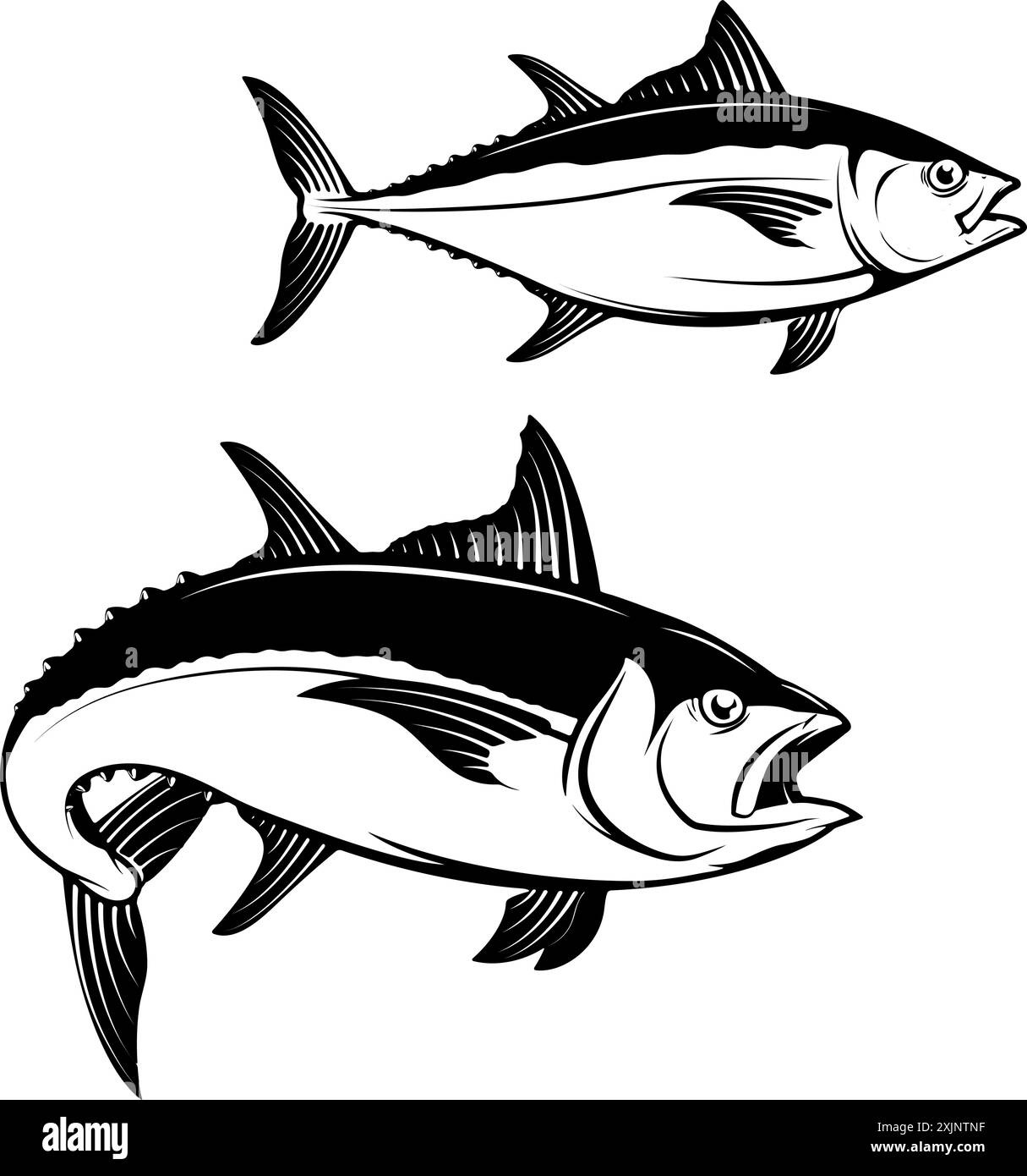 Tuna fish icons. Vector illustration Stock Vector Image & Art - Alamy