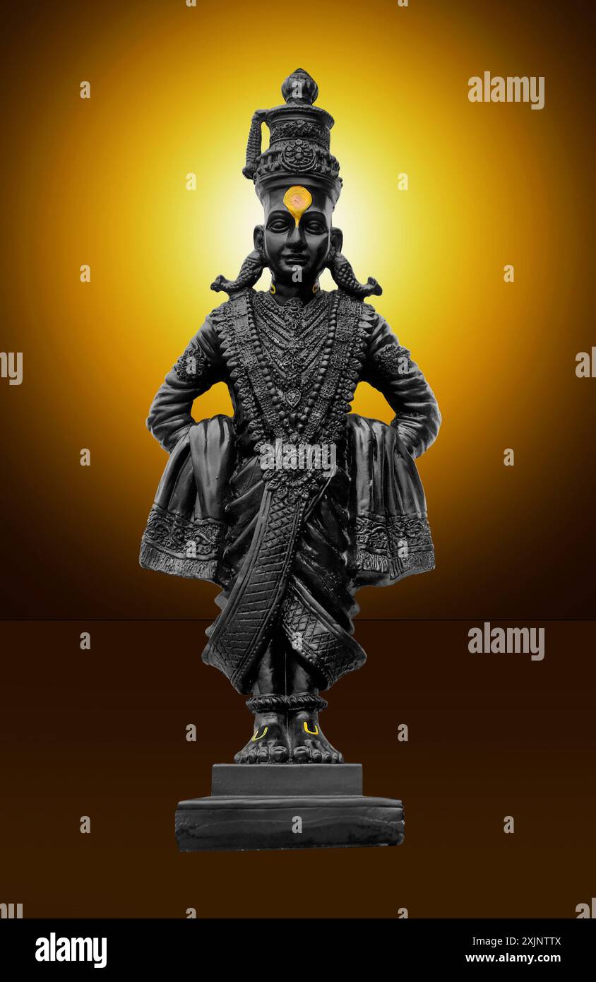 Pandharpur, India 02 July 2024, God and Goddess Vitthal Statue at ...