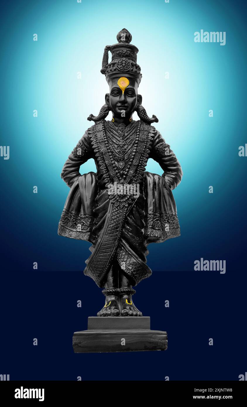 Pandharpur, India 02 July 2024, God and Goddess Vitthal Statue at ...