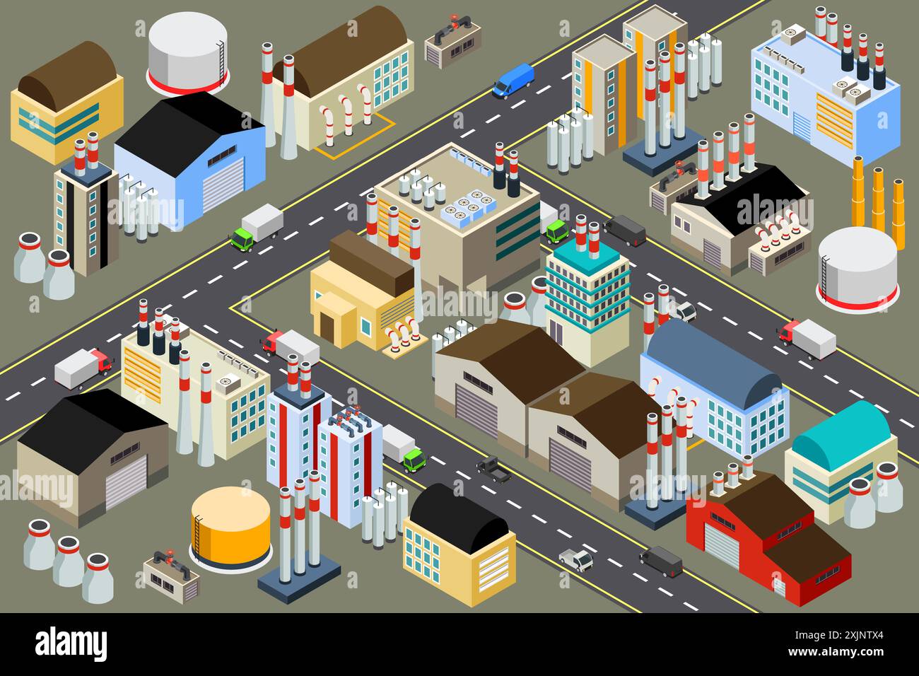 Map with buildings Stock Vector Images - Alamy