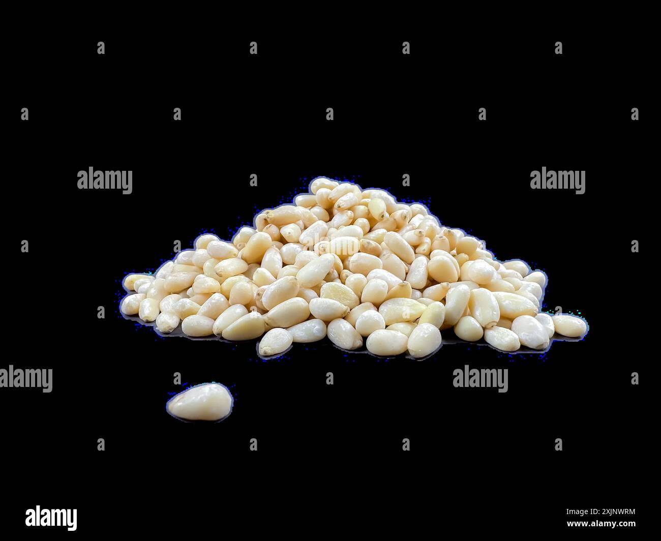 Pine nuts are isolated in a slide on a transparent background Stock ...