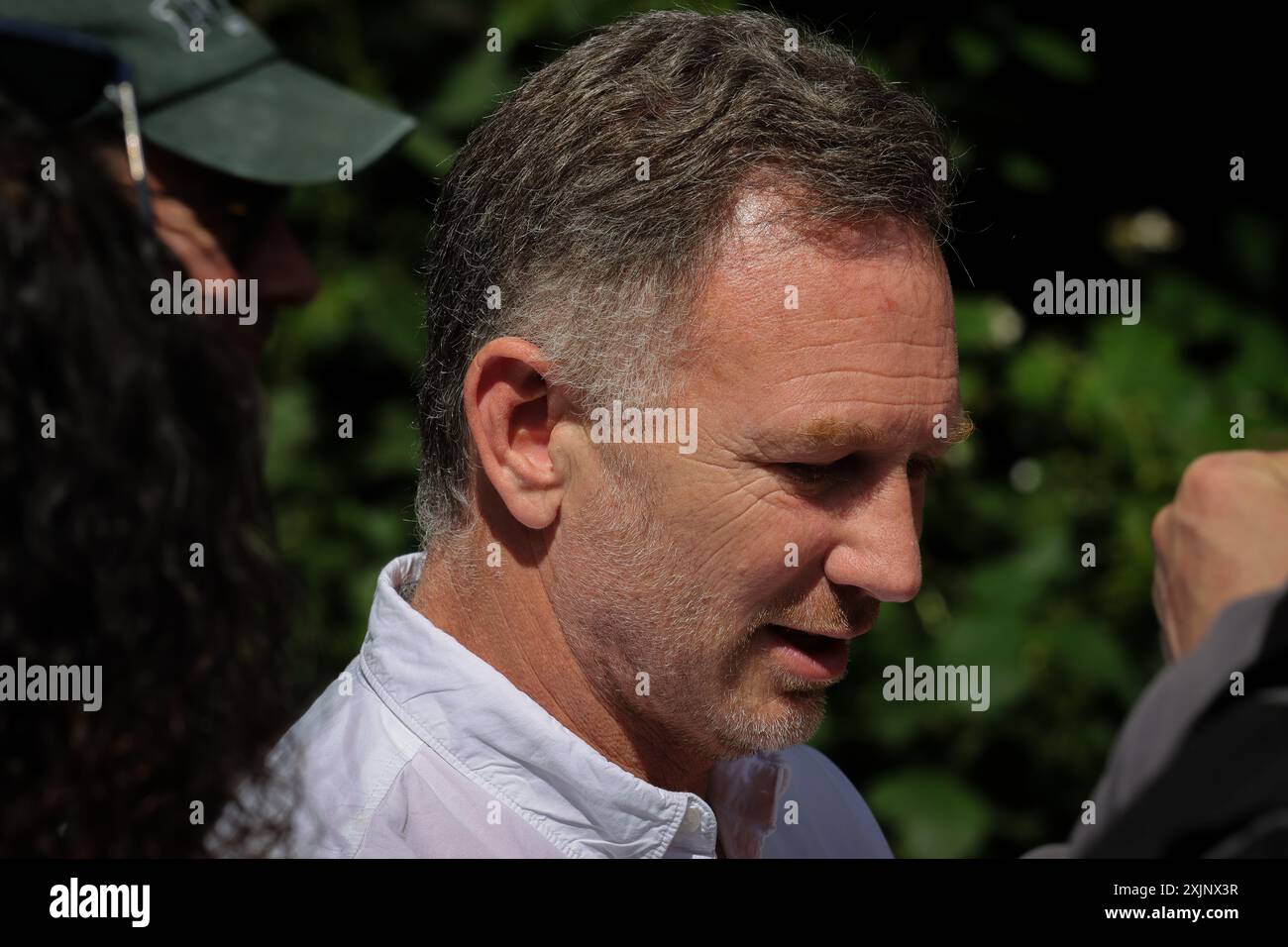 Christian Horner smiles and waves at Goodwood Festival of Speed 2024 ...