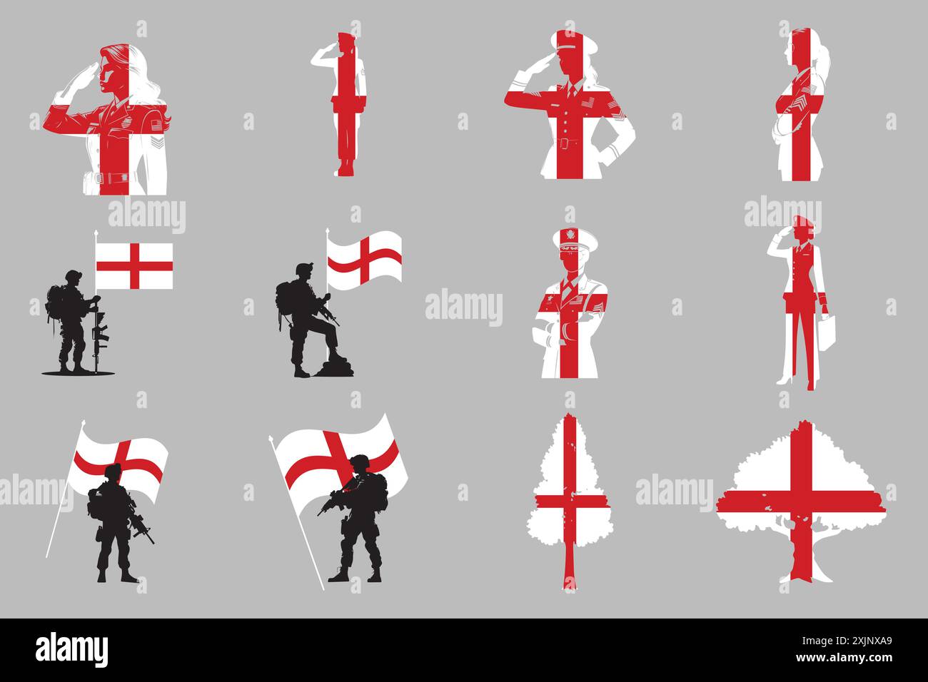 Flag of England Set Stock Vector Image & Art - Alamy