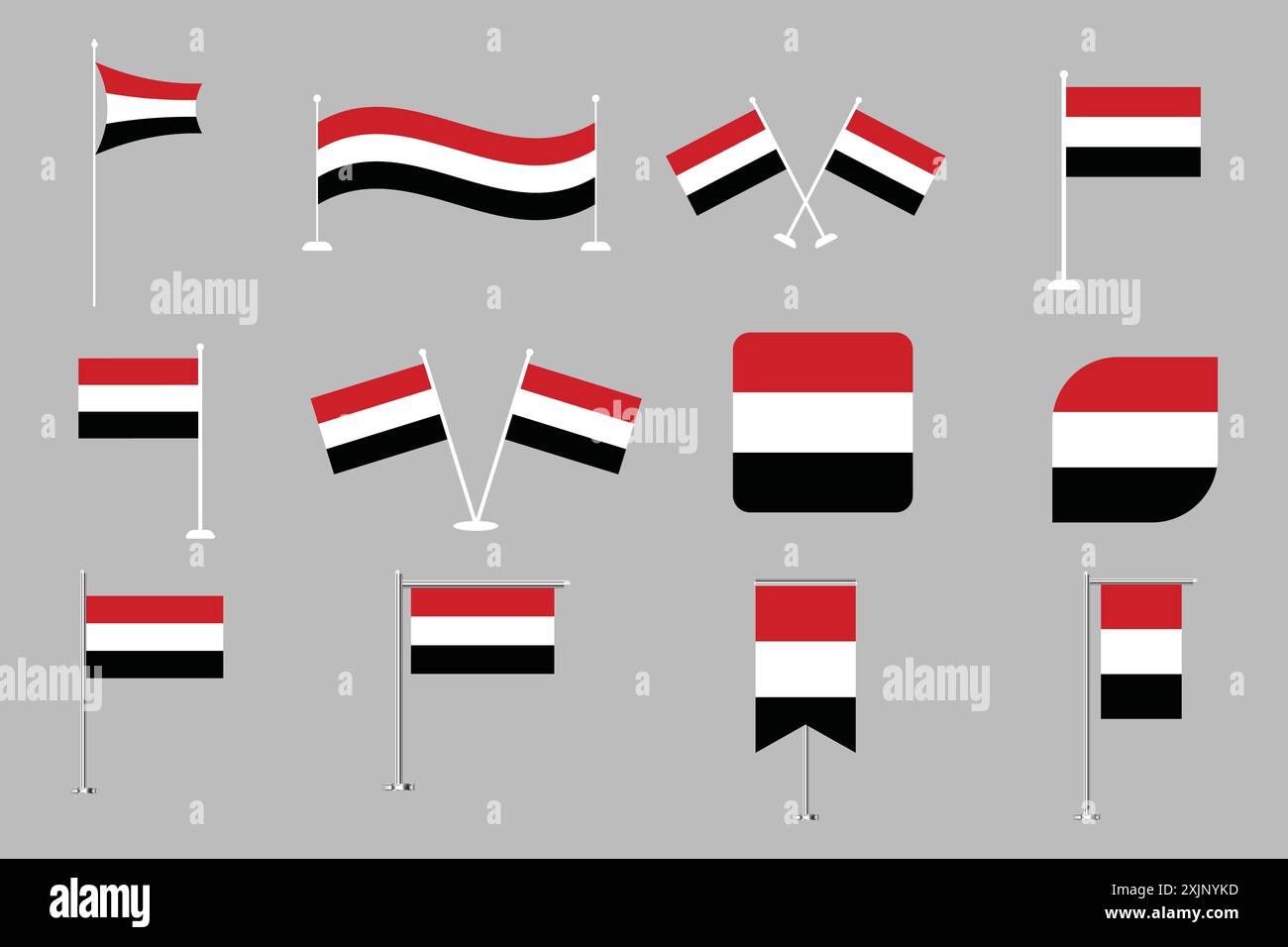 Flag of Yemen Set Stock Vector Image & Art - Alamy