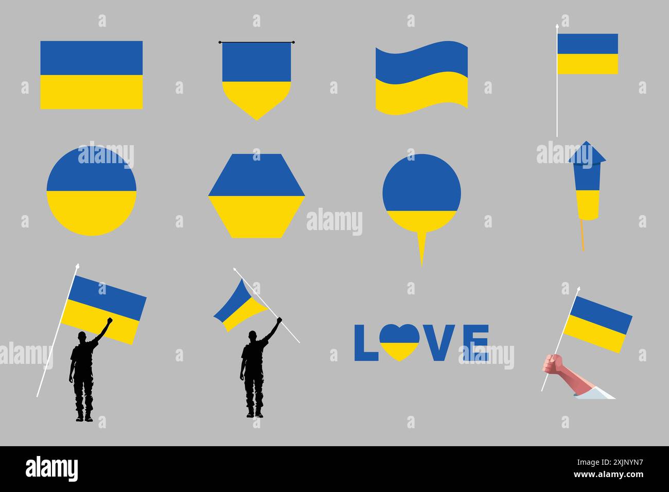 Flag of Ukraine Set Stock Vector Image & Art - Alamy