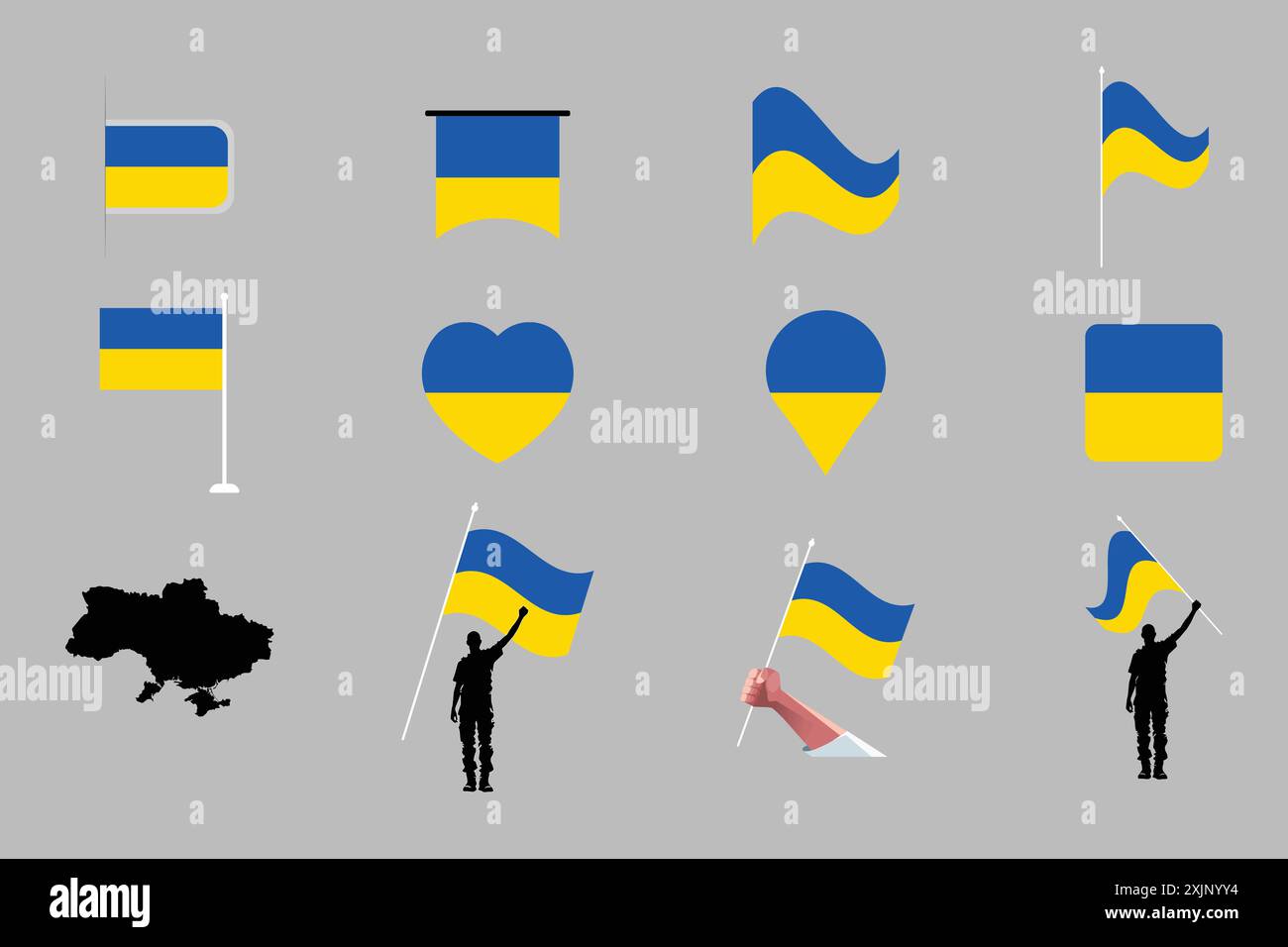 Flag of Ukraine Set Stock Vector Image & Art - Alamy
