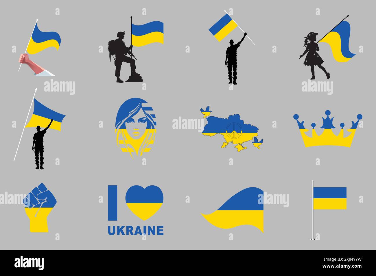 Flag of Ukraine Set Stock Vector Image & Art - Alamy