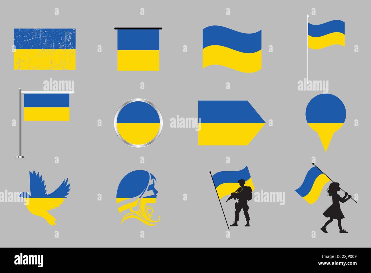 Flag of Ukraine Set Stock Vector Image & Art - Alamy