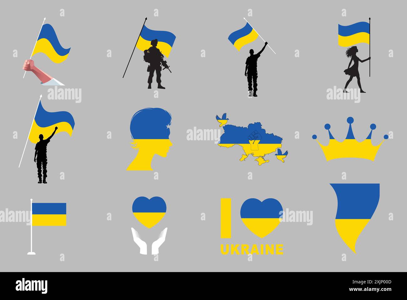 Flag of Ukraine Set Stock Vector Image & Art - Alamy