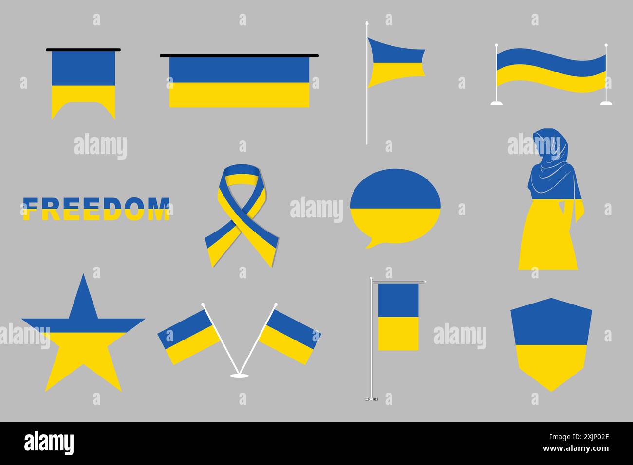 Flag of Ukraine Set Stock Vector Image & Art - Alamy