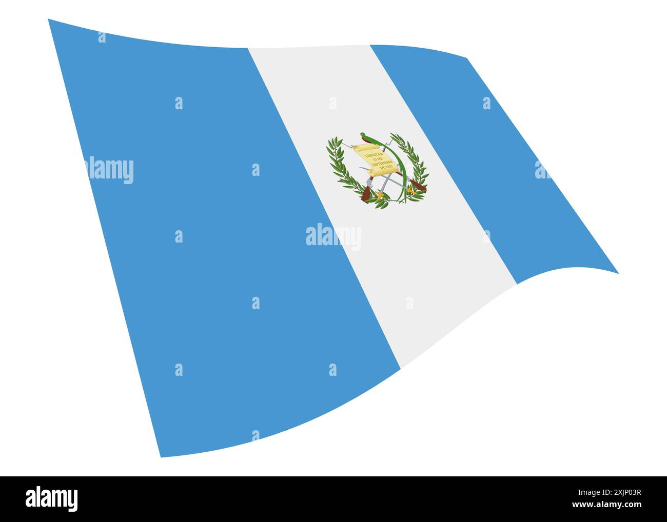 Guatemala waving flag with clipping path Stock Photo - Alamy