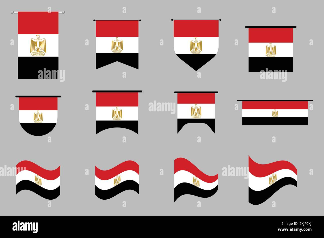 Flag of Egypt Set Stock Vector Image & Art - Alamy