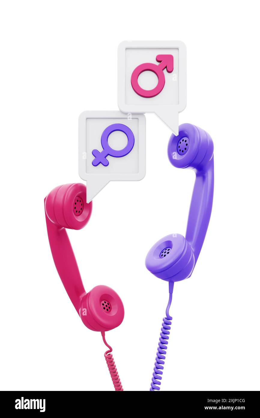 Retro Loving Dialogue Stock Photo - Alamy