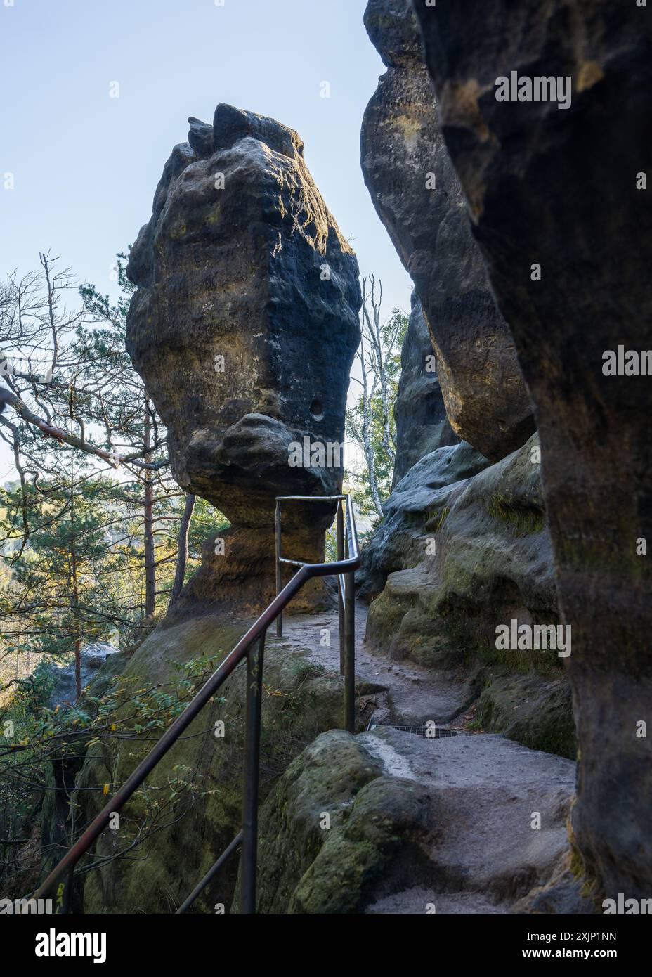 Stunning mountain views. Hiking trail with iron railings. A place to ...