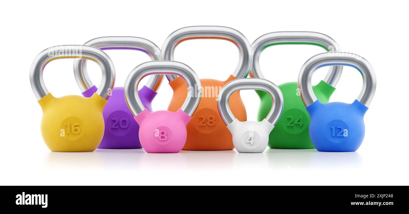 A Series of Sports Kettlebells Stock Photo - Alamy