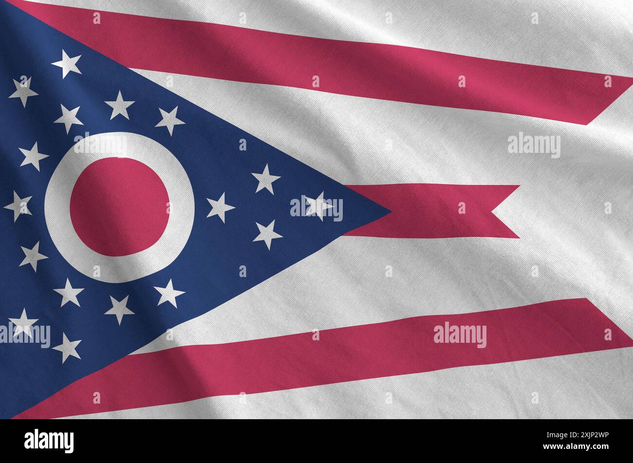 Fabric texture ohio flag hi-res stock photography and images - Alamy