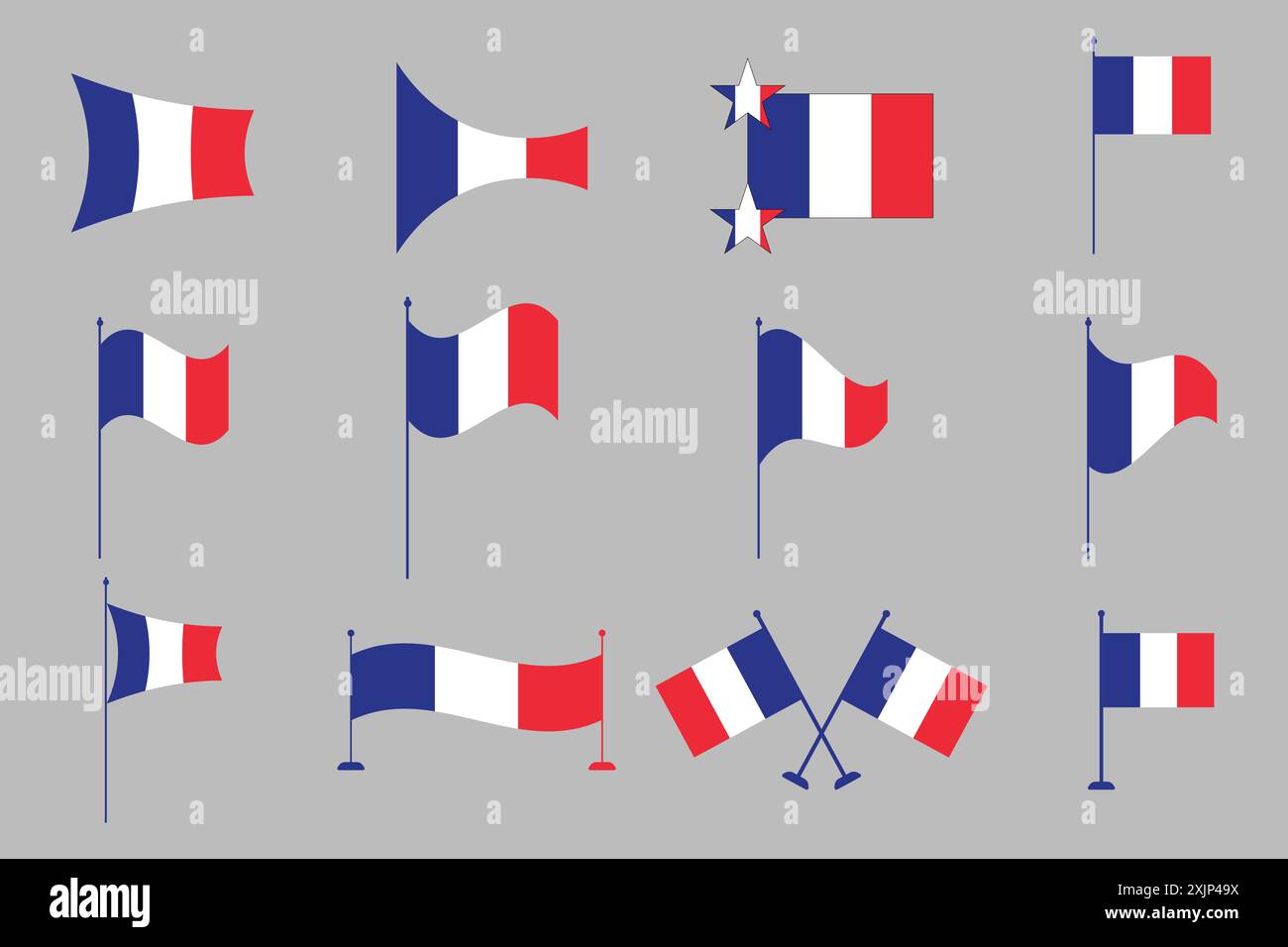 Flag of France Set Stock Vector Image & Art - Alamy
