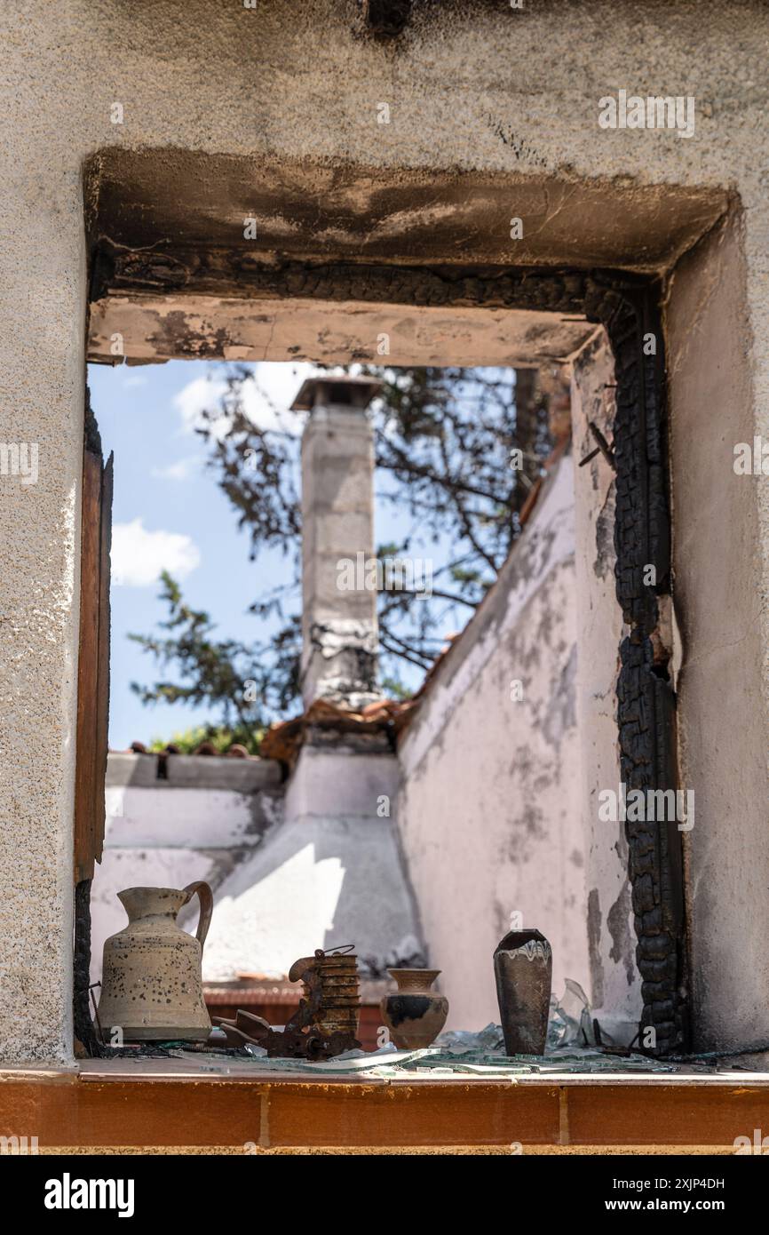 Devastating wildfire in Kirki village near to Alexandroupolis Evros ...