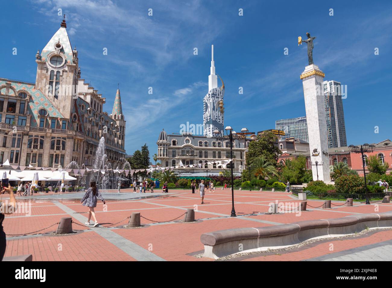 Batumi, Georgia - 14 JUNE 2024: Europe Square is one of the most ...