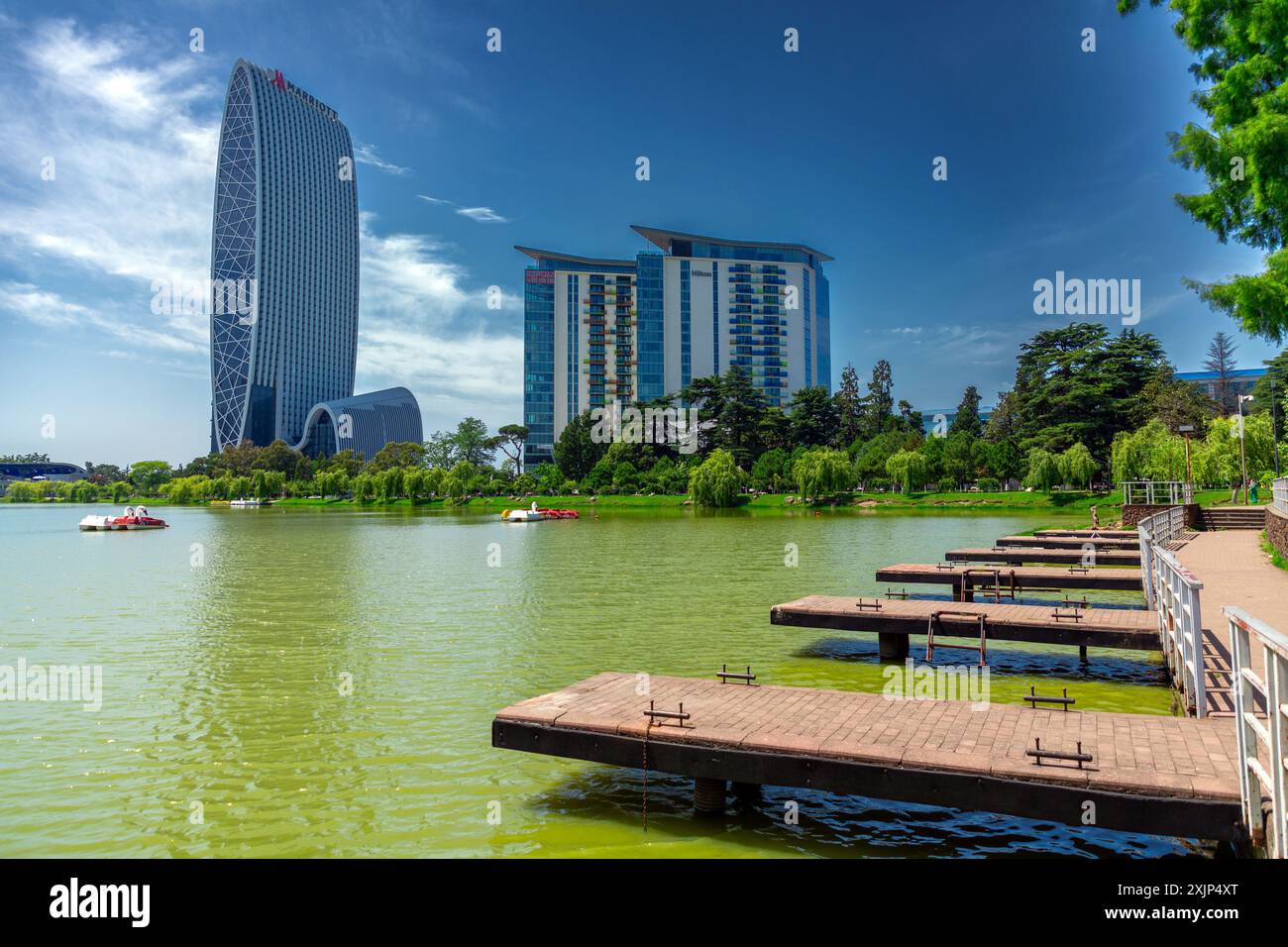 Batumi, Georgia - 14 JUNE 2024: The modern 54 story skyscraper in the ...