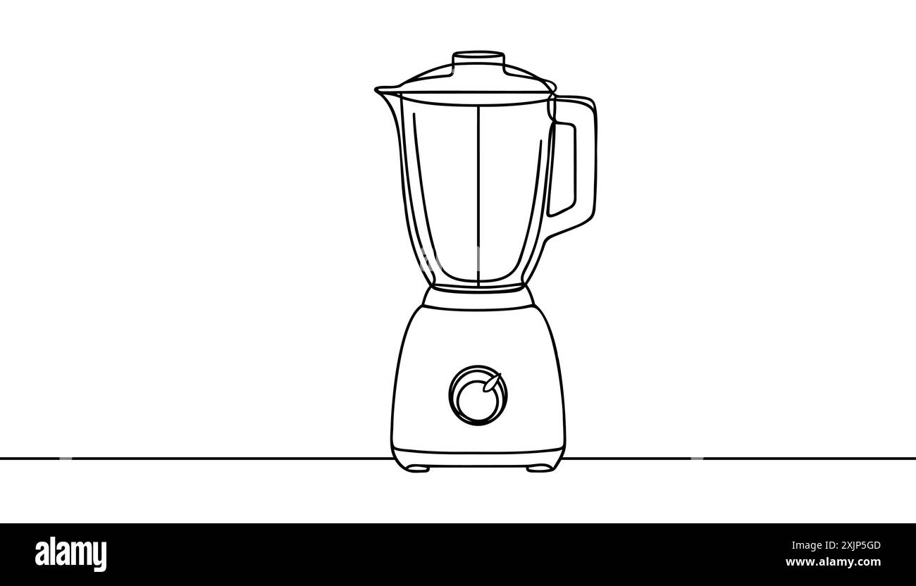 Continuous one line drawing of blender Stock Vector Image & Art - Alamy