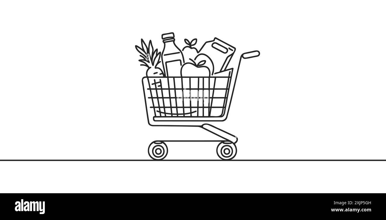 Grocery Cart Drawing