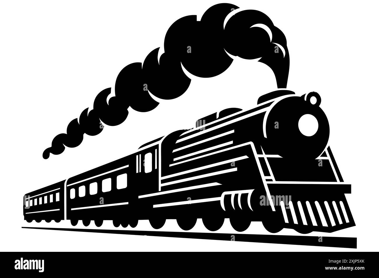 Logo steam train Black and White Stock Photos & Images - Alamy