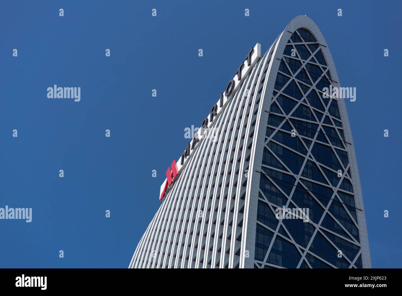 Batumi, Georgia - 14 JUNE 2024: The modern 54 story skyscraper in the ...