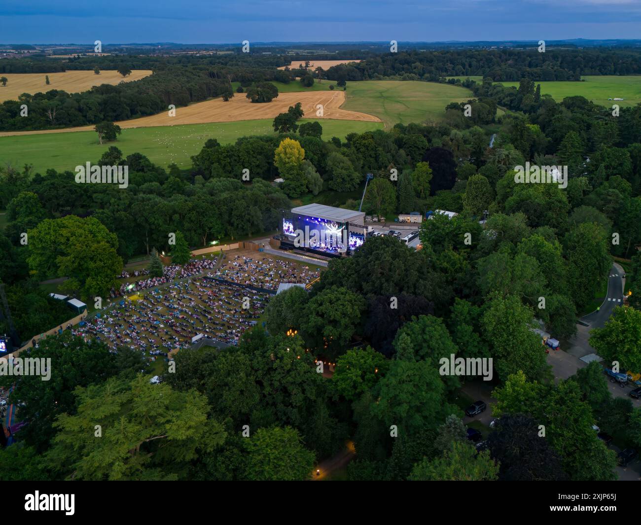 Warwick Castle at Sunset Stock Photo - Alamy