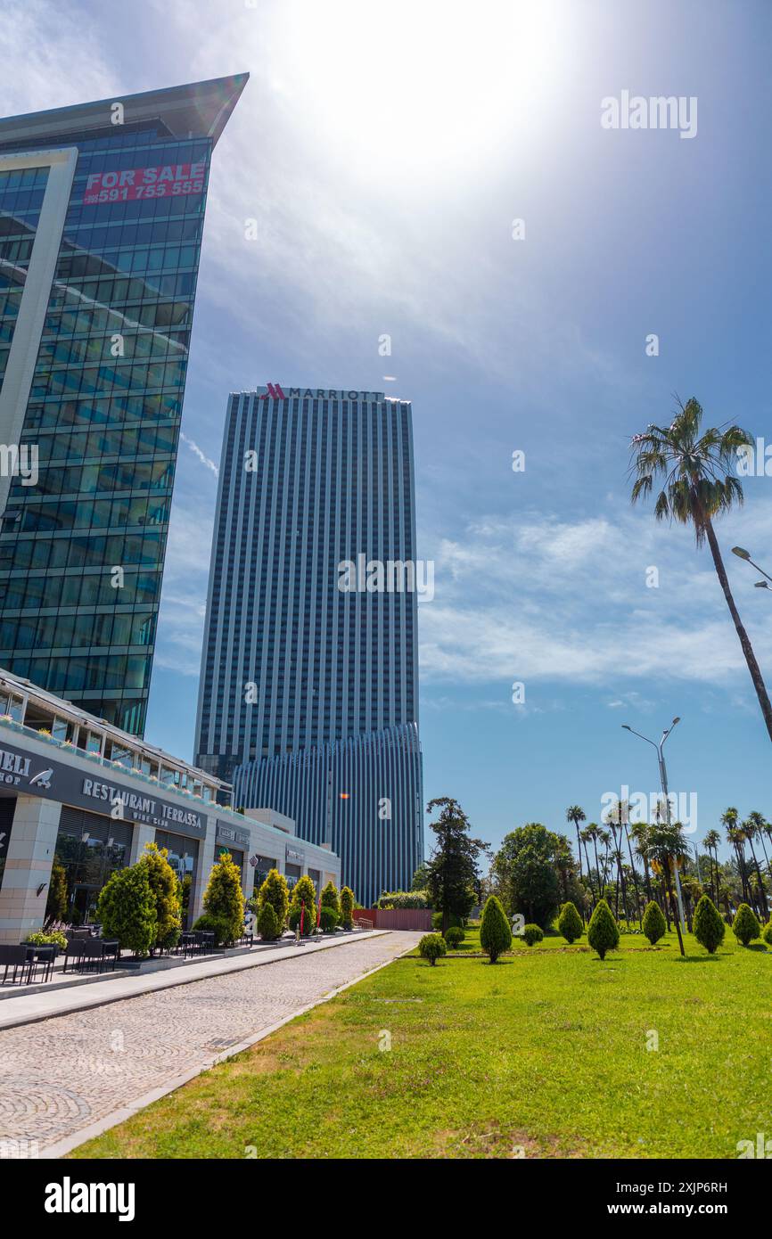 Batumi, Georgia - 14 JUNE 2024: The modern 54 story skyscraper in the ...