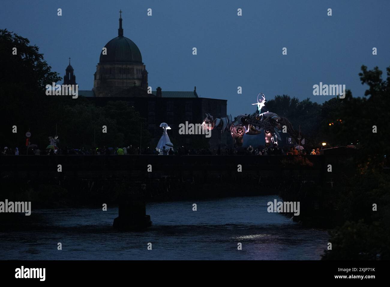 A giant winged Pegasus animatronic puppet, taken from Greek Mythology ...