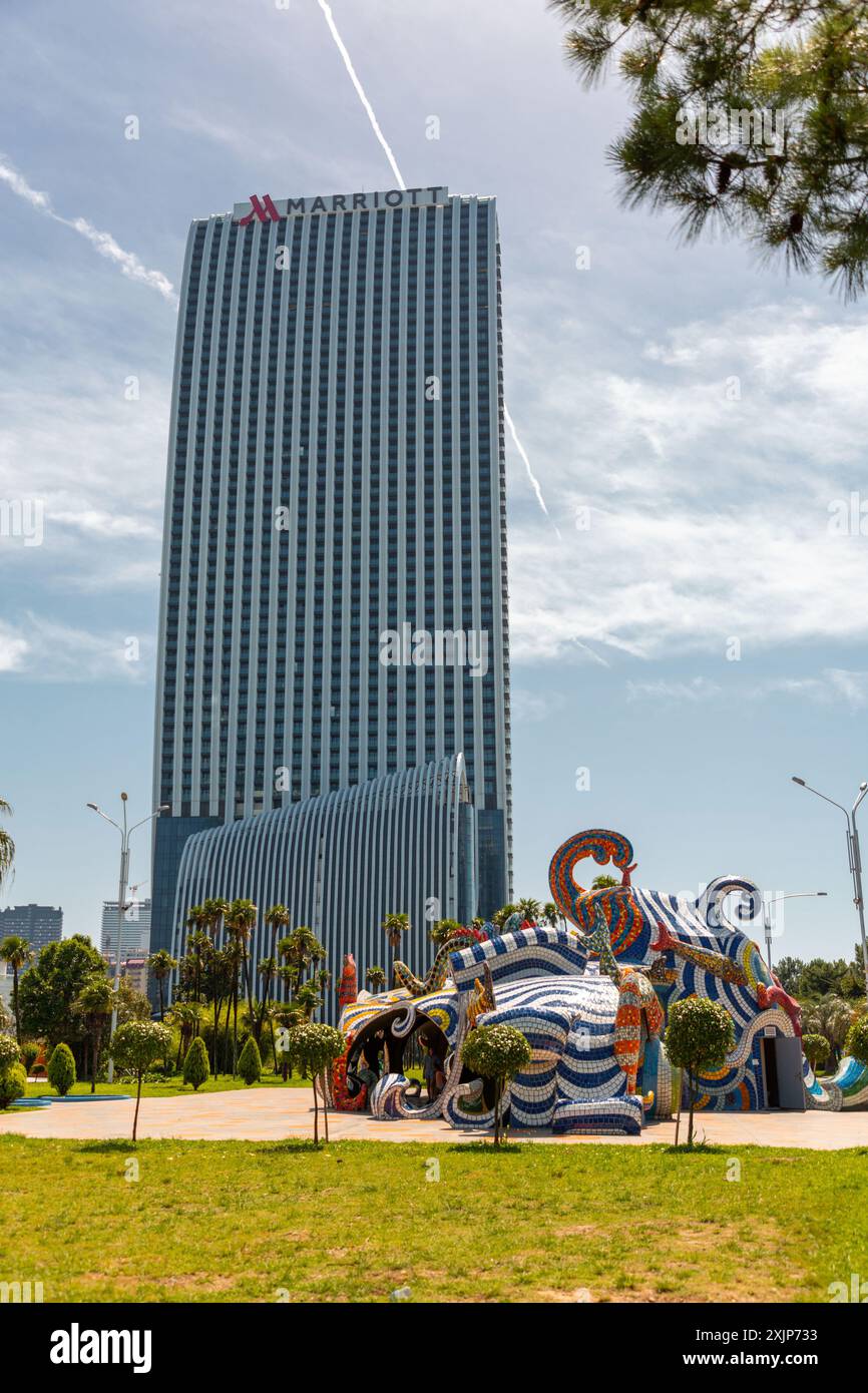 Batumi, Georgia - 14 JUNE 2024: The modern 54 story skyscraper in the ...